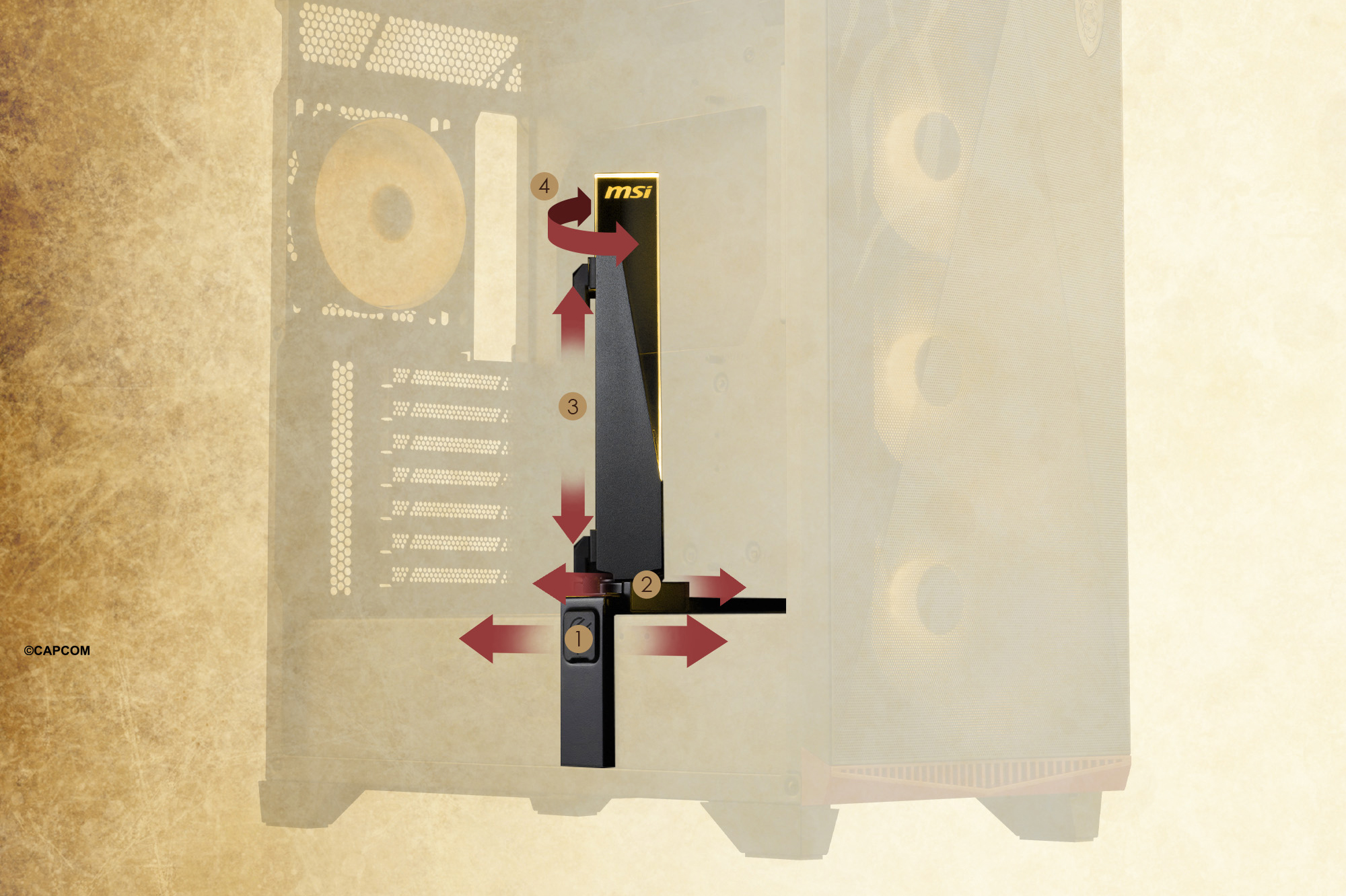 MSI MPG GUNGNIR 300 MONSTER HUNTER EDITION Black / Red Mid Tower Computer Case - Newegg.com